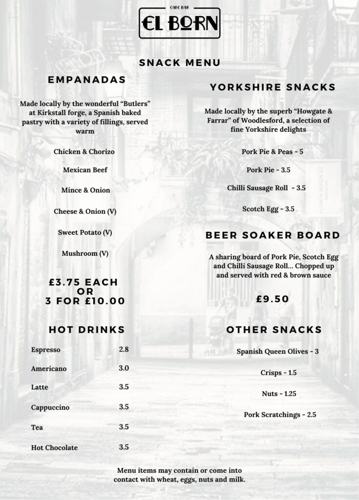 Snacks - Cafe Bar El Born